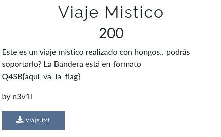 CTF SombreroBlanco/Q4 - [Misc] Viaje Mistico - Uroven4